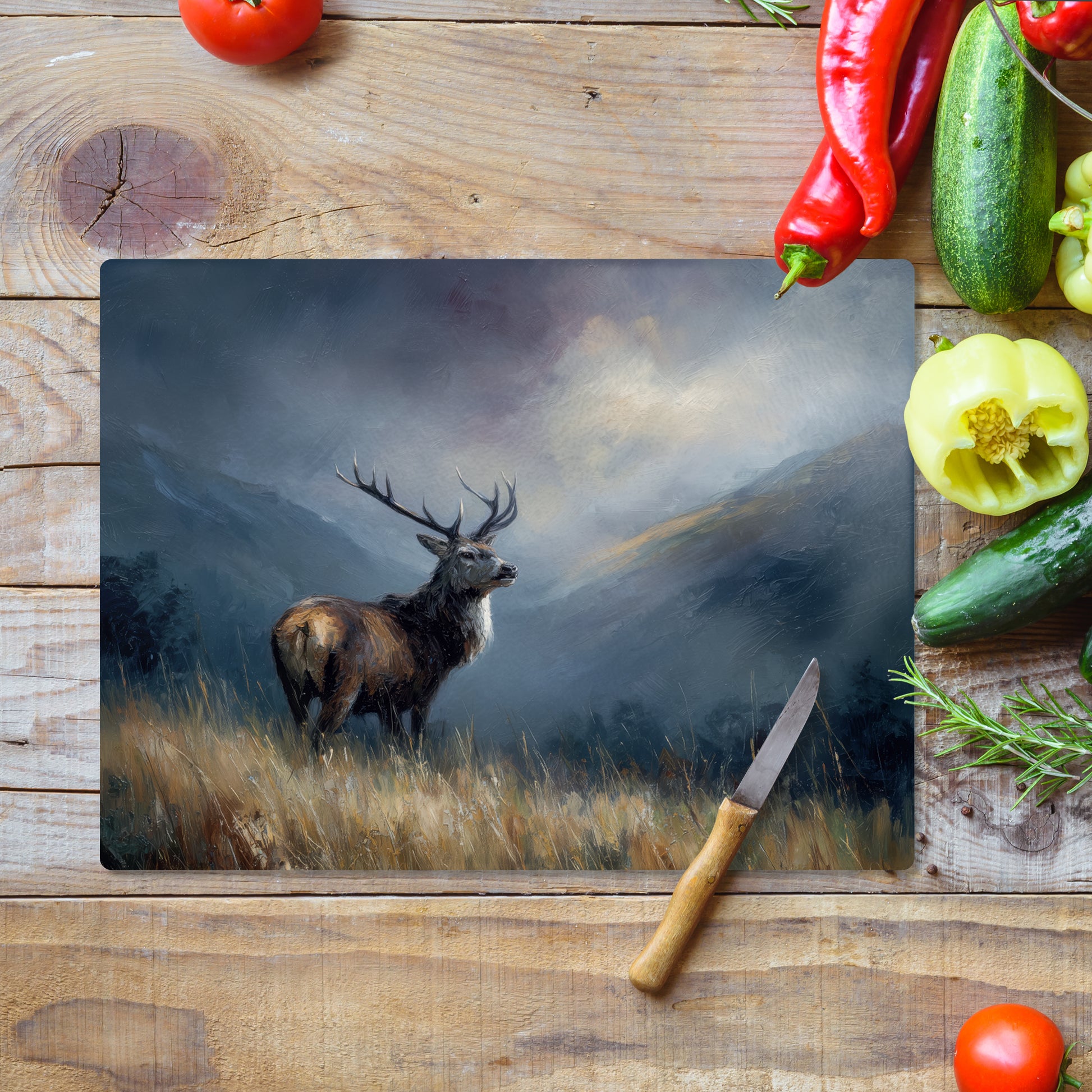 Highland Hart - Glass Worktop Saver (30cm x 40cm) – Mae Macpherson Art ...